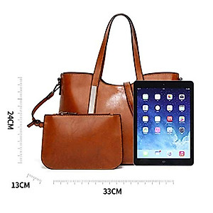 Women Handbag Satchel Purses and Handbags for Women Shoulder Tote Bags Wallets (Black)