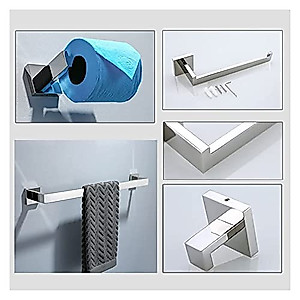 Towel BAR Rack Stainless Steel Bathroom Hardware Sets,Robe Hook,Towel Bar Rail,Toilet Paper Holder,Bathroom Accessories Sets/4Pcs Set/a (Color : Towel Rack Long Rod, Size : Christmas Reindeer -Style