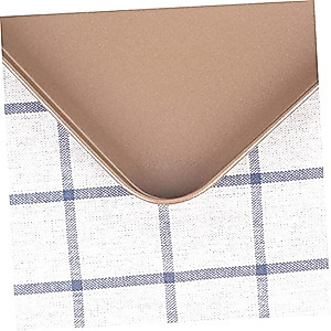 FURLOU 10 Square Pan Bread Oven Mini Oven Mini Loaf Pan Nonstick Loaf Pan Baking Cookie Sheets Pans Oven Cake Pan Cake Mold Pan Baking Tray Bakeware Bread Pan Baking Tools Golden Oval Plate