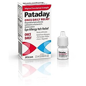 Pataday Once Daily Relief Allergy Eye Drops by Alcon, for Eye Allergy Itch Relief, 2.5 ml