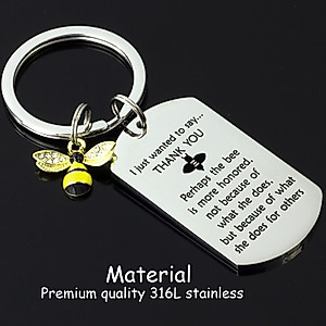 HUTIMY Bee Gifts Keychain Honey for Women Men Bumblebee Key Chains Stuff Super Bumble Bees Jewelry Honeybee Charm Items Honey Bee Keychain