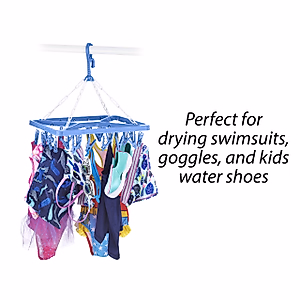 Whitmor Clip and Drip Hanger - Hanging Drying Rack - 26 Clips