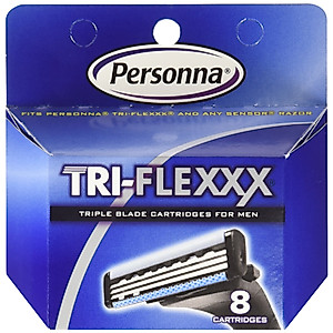 24 Personna Tri-flexxx Cartridges - For all Gillette Sensor and Personna Tri-flexxx Razors (3 X 8 Ct.)