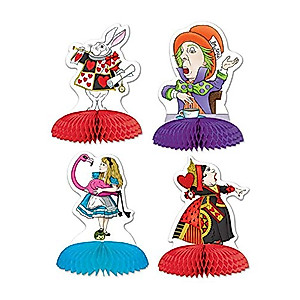 Beistle Alice in Wonderland Mini Centerpieces 5-Inch (4-Units)