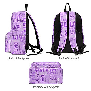 ihnlutzc Custom Name Backpack, Personalized Schoolbag with Name for Boys Girls Kids, Customized Casual Backpack with Name Gifts for School Travel Picnic Camping Hiking