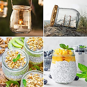 VERONES 40 PACK 6oz Mason Jars Canning Jelly Jars with Lids, Ideal for Jam, Honey, Wedding, Shower Favors, DIY Spice Jars