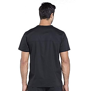 Cherokee V- Neck Men's Scrubs Top with Pockets WW670, L, Black