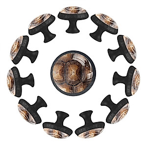 12 Pack Texture of Turtle Carapace Cabinet Knobs for Kitchen Cabinets Knobs and Drawers Dresser Knobs Closet Door Knobs Pull Hardware Handle