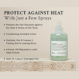 Davines MELU Hair Shield, Heat Protection, Soft And Shiny Results For All Hair Types, 8.42 Fl. Oz.