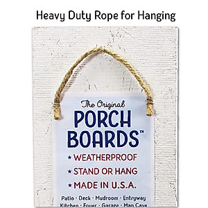 My Word! Tall Outdoor Welcome Sign / Porch Leaner, 46.5" Rustic Farmhouse Sign, Blue, Composite, Large: 8"x46.5", 3 lbs, Welcome, Lean or Hang, Porch, Wall Decorative Sign