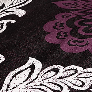 United Weavers Dallas Trousseau Accent Rug - Plum, 2x3, Contemporary Indoor Polypropylene Rug with Floral Pattern, Jute Backing