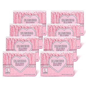 Littleforbig Printed Adult Brief Diapers 80 Pieces (8 Packs) - Blushing Baby(L)