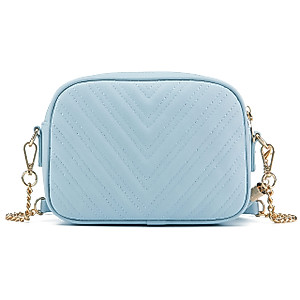 lola mae Quilted Crossbody Bag, Trendy Design Shoulder Purse (Nude)