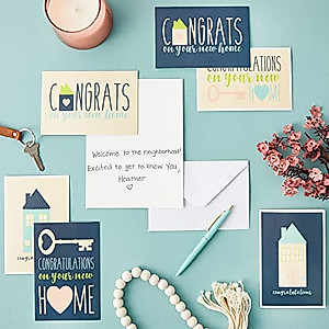 36 Pack Congratulations On Your New Home Greeting Cards with Envelopes Assortment Set for House Warming (6 Designs, 4x6 In)