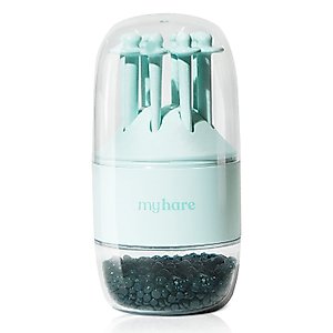 myHare Face It Waxing Kit At Home Wax Warmer Kit for Women, Eyebrows, Upper Lip, Ears & Nose, Professional-Grade Wax Beads and 8 Dynamic Applicators, Green