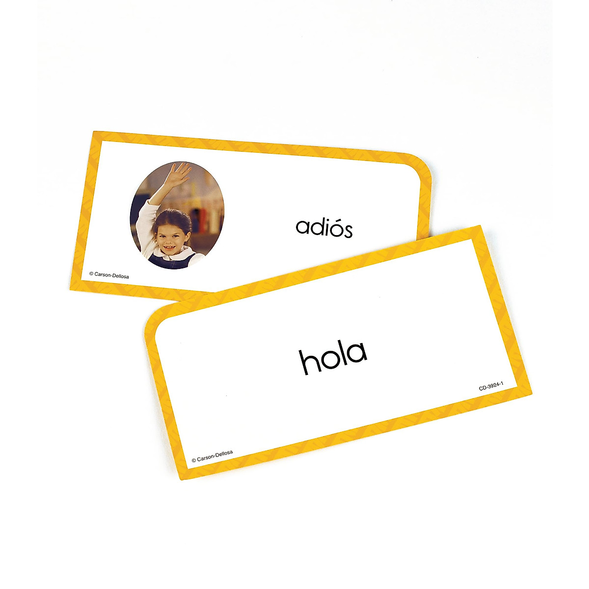 Carson Dellosa 104 Spanish Flash Cards for Kids, Spanish Vocabulary Flash Cards for Beginners, Picture Flash Cards for Toddlers, Learning Spanish Game for Beginners