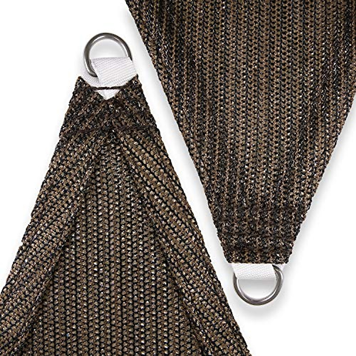 Amgo 12' x 12' Brown Square Sun Shade Sail Canopy Awning AGTAPS12, 95% UV Blockage, Water & Air Permeable, Commercial and Residential, 3 Years Warranty (We Make Custom Size)