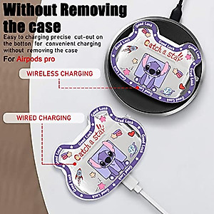 Cute Case for Airpods Pro Cover with Kawaii Blue Big Ear Dog Keychain for Women Girls Kid Funny Clear Protective Soft Silicone Cover Skin