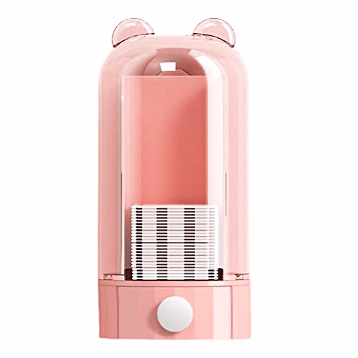 OHEPFD Automatic Cotton Pad Holder, Cosmetic Cotton Pad Dispenser Press Out Makeup Cotton Square Holder Dispenser Makeup Cotton Pad Organizer Rack,18*8.6cm