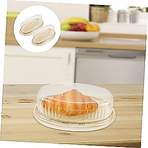 LALAFINA 10pcs Packing Cake Box Fruit Trays Disposable Serving Tray Clear Plastic Containers Clear Cake Container Mini Cupcake Boxes Cake Display Storage Box Pies Cake Box Portable Cake Box