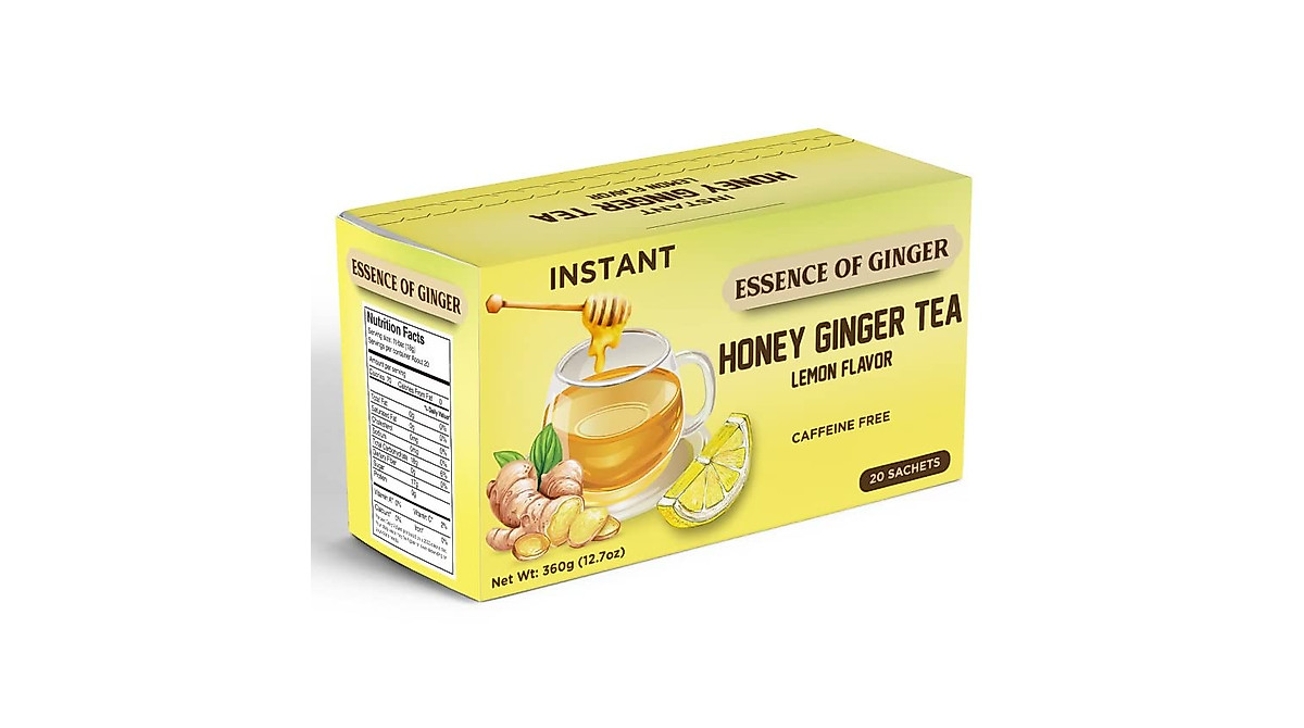 Natural Honey Lemon Ginger Herbal Tea 20 Sachet Packets Instant ...