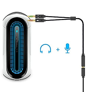 HIEbee 2 in 1 3.5mm Headphone Splitter Adapter (Microphone + Audio) Female to Male&Male to Female Stereo Jack Y Cable Compatible for PS4,PS5,Nintendo Switch,Phone,Laptop(3 in 1 Pack)