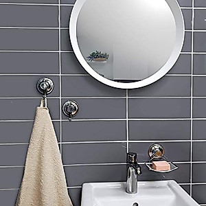 Bath Beyond Suction Cup Hooks (2Pack) - Powerful Vacuum Suction Cup Hooks Heavy Duty Organizer for Kitchen, Bathroom, Restroom, Shower (2)