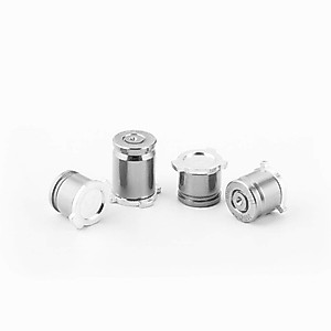 Metal Thumbsticks Joysticks for Xbox One, Aluminum Alloy ABXY Bullet Buttons Analog Grip Replacement Parts for Xbox One, for Xbox One S/X/Series X Controllers with Installation Tools(Silver)