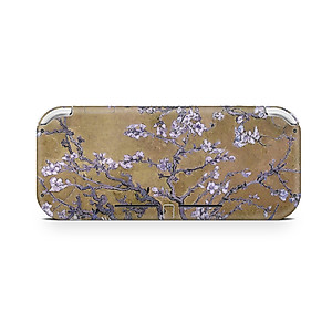 Tacky Design Almond Blossoms Decal Skin Compatible with Nintendo Switch Skin Wrap, Kawaii Pastel Skin for Nintendo Switch Lite Cover, Premium Vinyl 3M Full Wrap Decal (Brown).