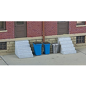 Walthers HO Scale Scenery Kit Vintage Garbage Cans & Recycling Bins (20-Pack)