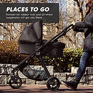 Baby Jogger City Mini GT2 All-Terrain, Lightweight Stroller with Forever Air Tires, One-Hand Fold, and All-Wheel Suspension, Pike Exclusive includes Belly Bar, Leatherette Handlebar, & Premium Fabric