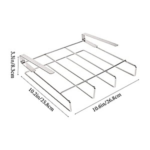 Anneome Hanging Cleaning Rack Over Stand Kitchen Holder Organizer Door The Racks Cabinet Metal Bakeware Pot for Mount Supplies Chopping Under Lid Board Cutting Silver Wall Shelf