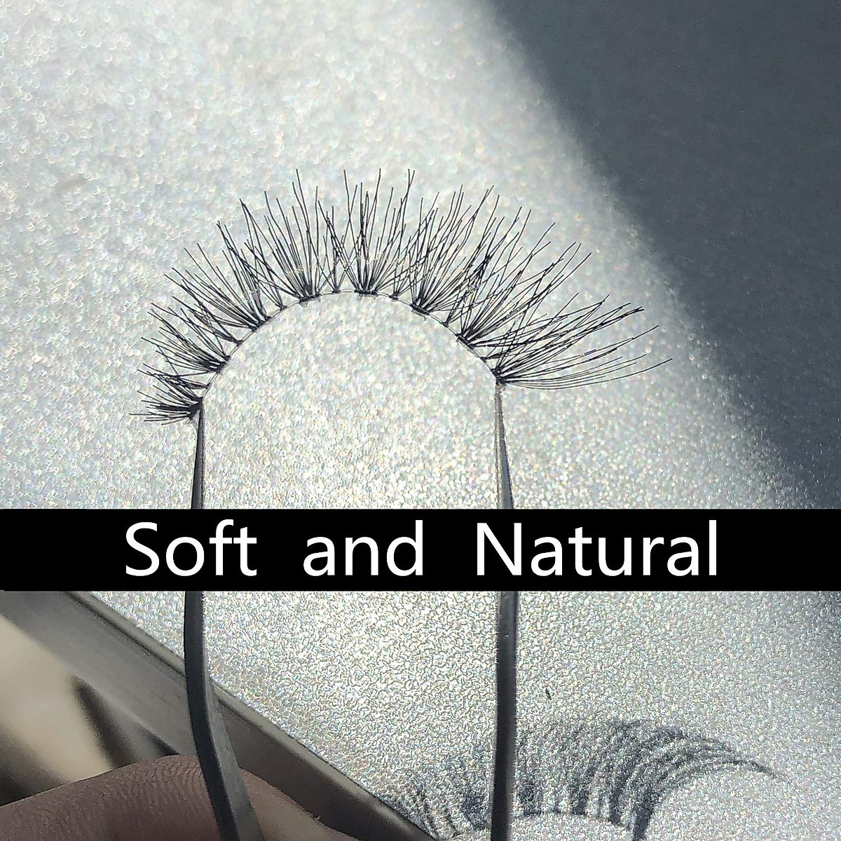 ALICROWN False Eyelashes Natural Lightweight Handmade Lashes-BLUE (10 Pairs)