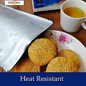 Yehaahaa 52 PCS 7x10 Inch Mylar Bags Extra Thick, 9.84 Mil, Mylar Bags For Food Storage, Resealable Mylar Ziplock Bags For Storing Dehydrated Foods, Grains, Nuts