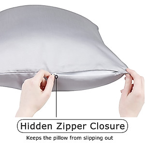 Pillowcase for Acne Prone Skin - Anti-Acne Copper Infused Pillow Case 1pc, Dermatologist-Tested Vegan Silk Pillowcase Queen Size 20x30, Cooling Silky Satin Pillow Cases for Hair and Skin