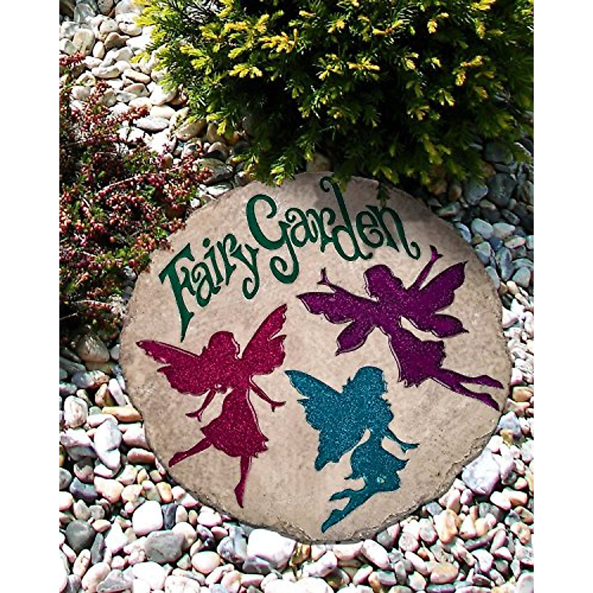 Spoontiques - Garden Décor - Shoot for The Stars Stepping Stone - Decorative Stone for Garden