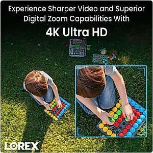 Lorex Fusion 4K Security Camera System w/ 2TB NVR - 8 Channel PoE Wired Home Security System w/ 4 Metal Cameras - Motion Detection, Color Night Vision, Weatherproof Outdoor Surveillance