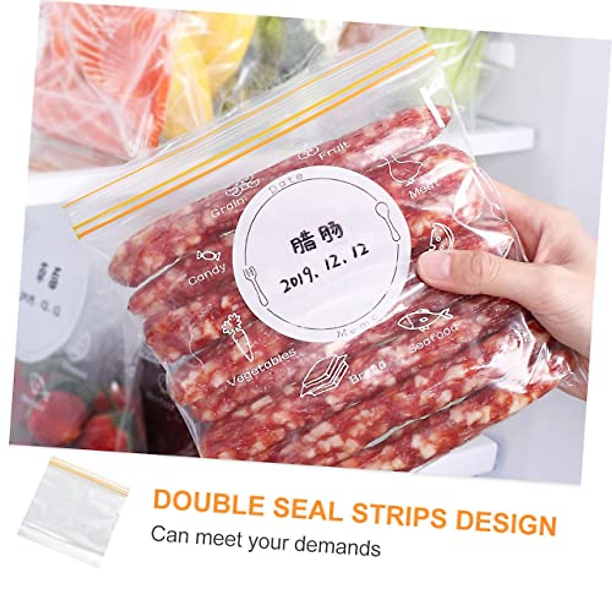 VOSAREA 1 Set 30pcs Transparent Sealed Strips Storage Bags Snack Bags Bags Food Storage Bags