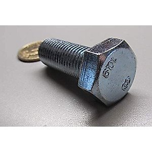 Class 10.9 Zinc Steel Hex Bolts FT M16 x 2 mm x 45 mm Long 5 pcs