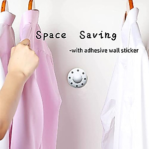 12 Pack Moth Ball Case with Adhesive Wall Sticker, Refillable Case for Moth Repellent Balls, Closet Clothes House Drawers Hanger Moth Block Case, 6cm Diameter, White, 12 Count