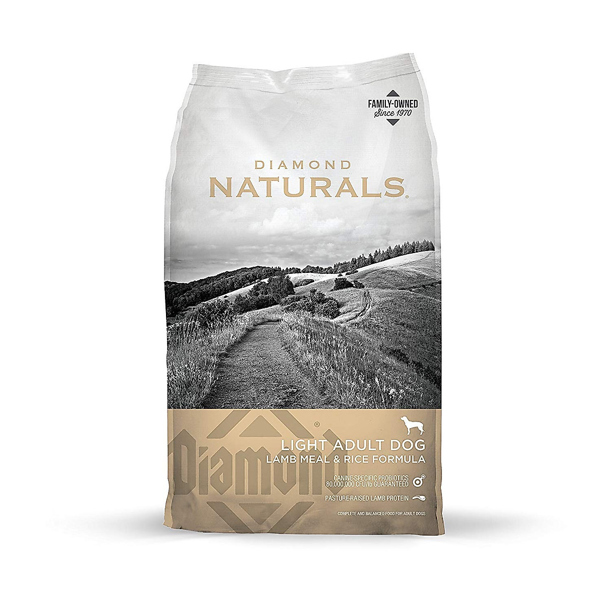 Diamond Naturals Light Real Meat Recipe Premium Dry Dog Food To Help Support Weight Management With Real Pasture Raised Lamb Protein 15Lb, 1772_15_DNL