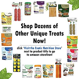 Sugar Glider Treat Variety Pack (9.5 oz.) - Healthy Natural Sugar Glider Treat Assortment - Yogurt Drops, Crunchez Berry Blend, Dried Papaya, Dried Pineapple - Sampler Variety Value Package