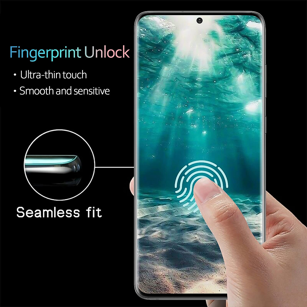 Arshek [2+2 Pack] Galaxy S21 Ultra Screen Protector, 9H Tempered Glass, Ultrasonic Fingerprint Support, 3D Curved,HD Clear Scratch Resistant for Samsung Galaxy S21 Ultra 5G Glass Screen Protector