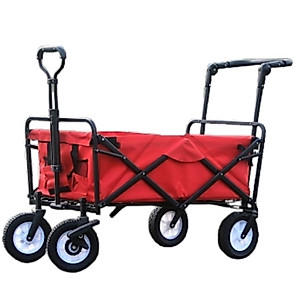 Garden Wagon Folding Wagon Utility Wagon Outdoor Shopping Cart Folding Shopping Trolley Luggage Cart On Wheels Grocery Cart Utility Cart Collapsible W