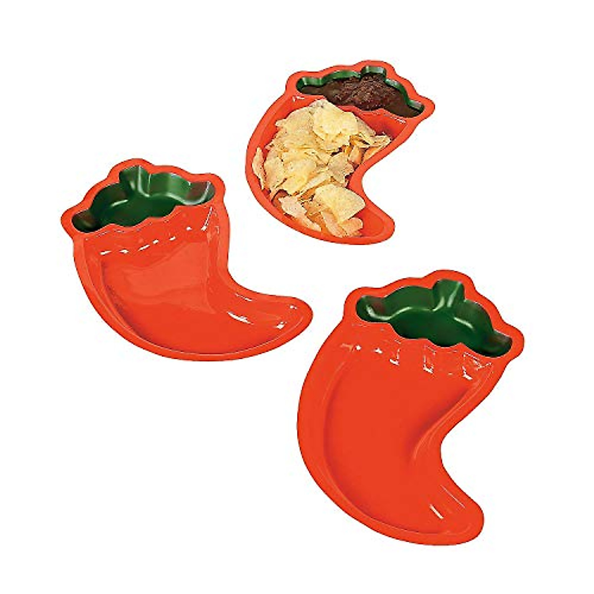 Fiesta Chili Pepper Serving Trays (12 Disposable Dishes) Cinco de Mayo Party Supplies