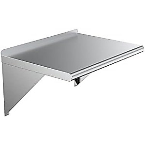 Express KitchQuip Stainless Steel Wall Shelf | Metal Shelving | Garage, Laundry, Storage, Utility Room | Restaurant, Commercial Kitchen | NSF Certified | (24” x 24”)