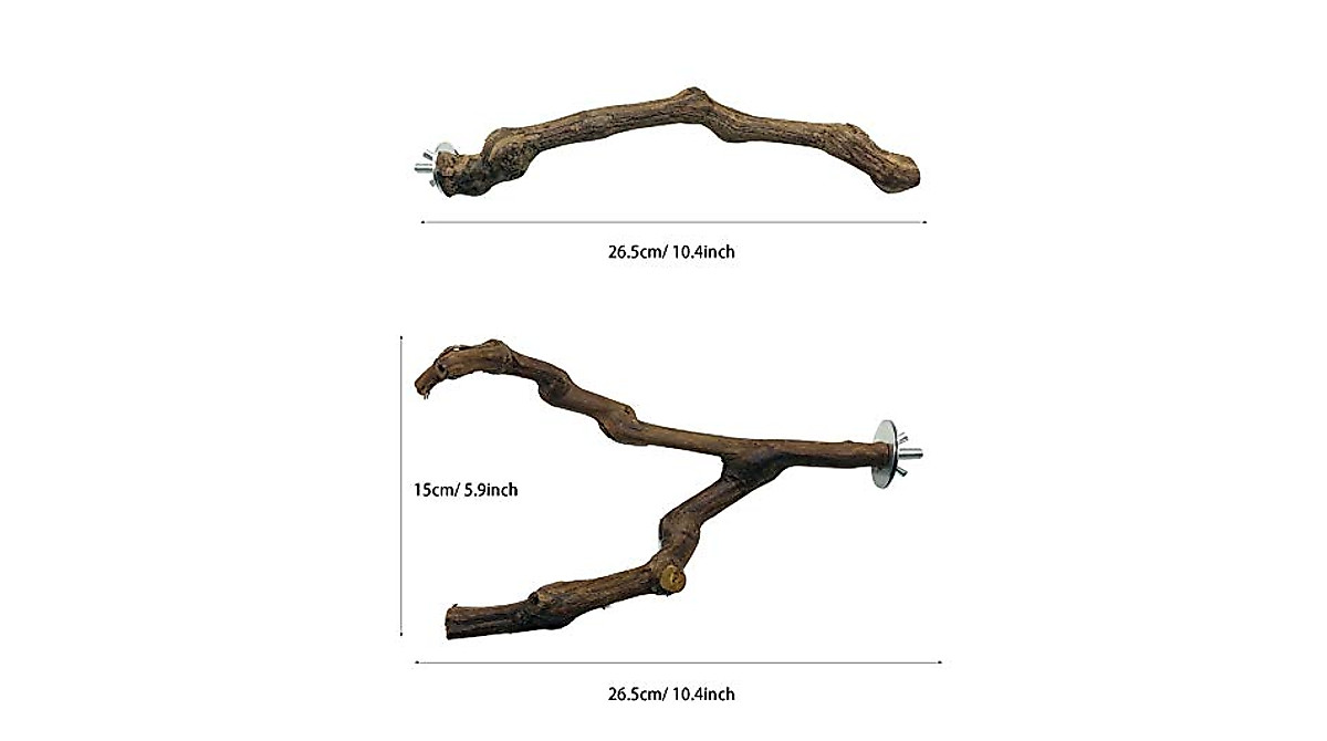 Allazone 5 PCS Bird Perch Set - Natural Grape Vine Stand for Parrots