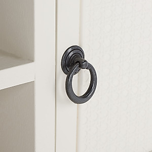 SAFAVIEH Home Collection Haines White 2-Door 1-Shelf Entertainment Media Stand up to 55" Flatscreen TV