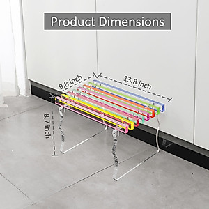 TOMTREE Rainbow-Colored Acrylic Step Stools for Adults and Kids: 400-lb Capacity, Sturdy and Easy-to-Assemble for Bedroom, Kitchen, and Bathroom