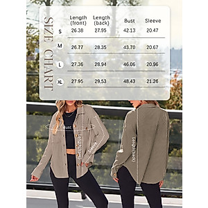 AUTOMET Womens Winter Clothes Fall Fashion Outfits 2025 Waffle Knit Clothing Oversized Button Down Shirts Apricot XL